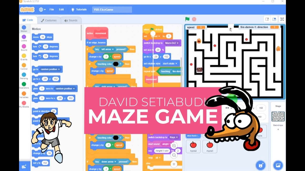 Scratch Maze Game 2021(Basics) - David Setiabudi