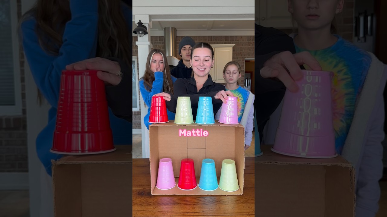 Match the cups challenge!!! #familygamenight #familyfun