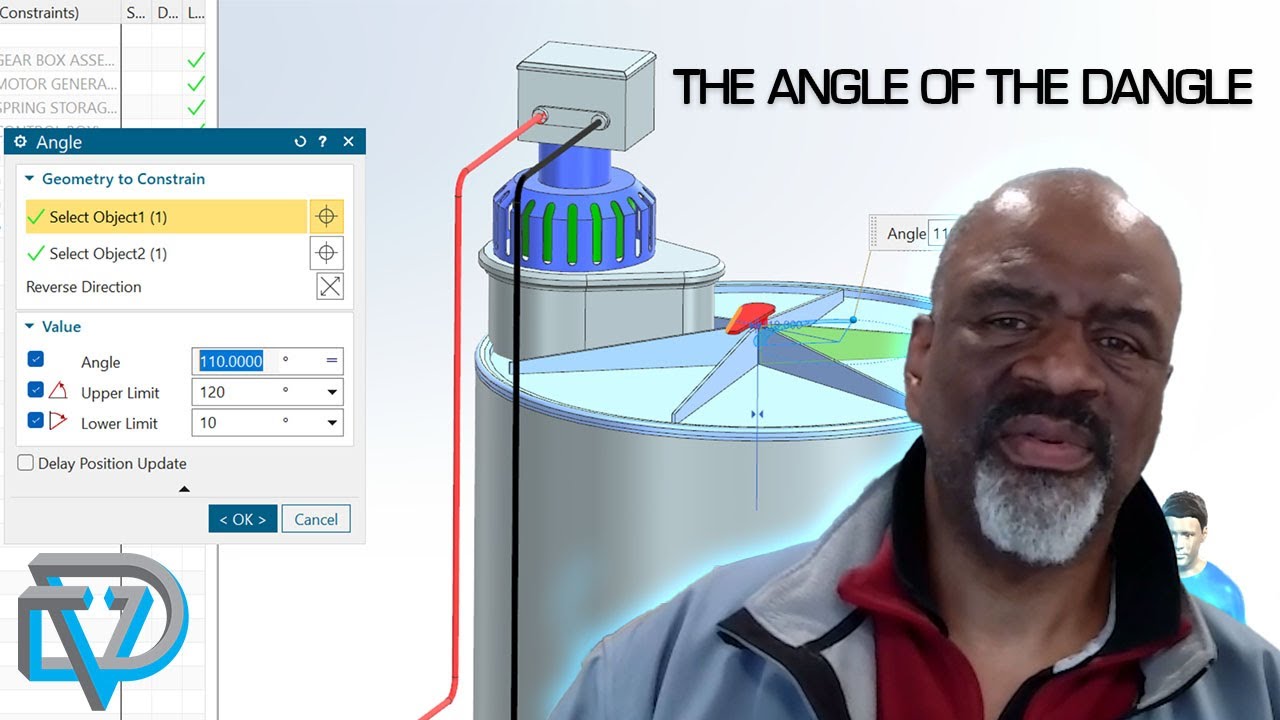 The Angle of the Dangle (NX assembly constraints, angle constraint)
