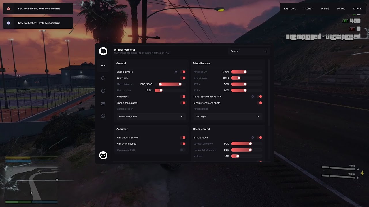 IMGUI MENU DESTRUCTION