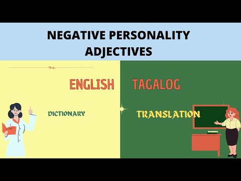 English Tagalog translation negative personality adjectives