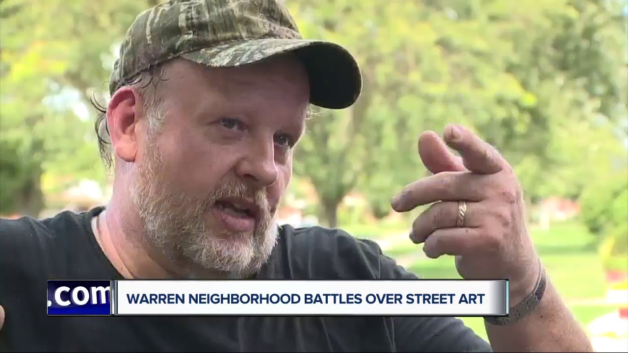 Graffiti art or blight? Warren homeowner fined for 'art' on home