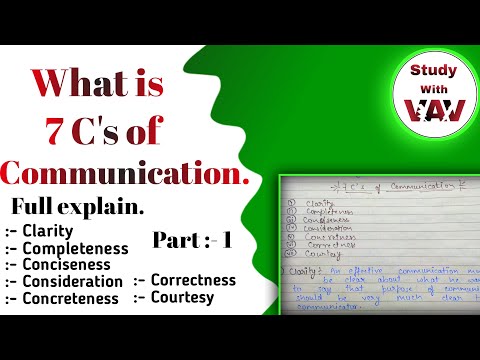 What is 7 C's of communication|| Full explain|| In Hindi||