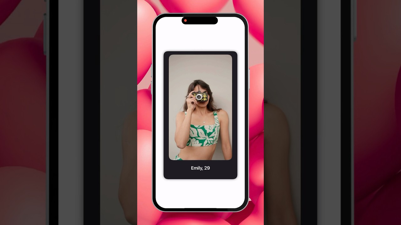 Tinder-Like Card Stack: Animated Swipe 🔥