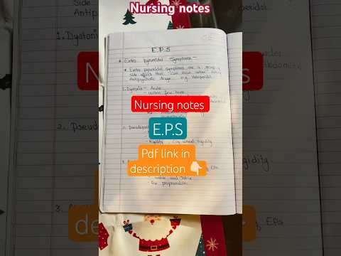 (EPS) extra pyramidal symptom… nursing notes… psychiatric nursing