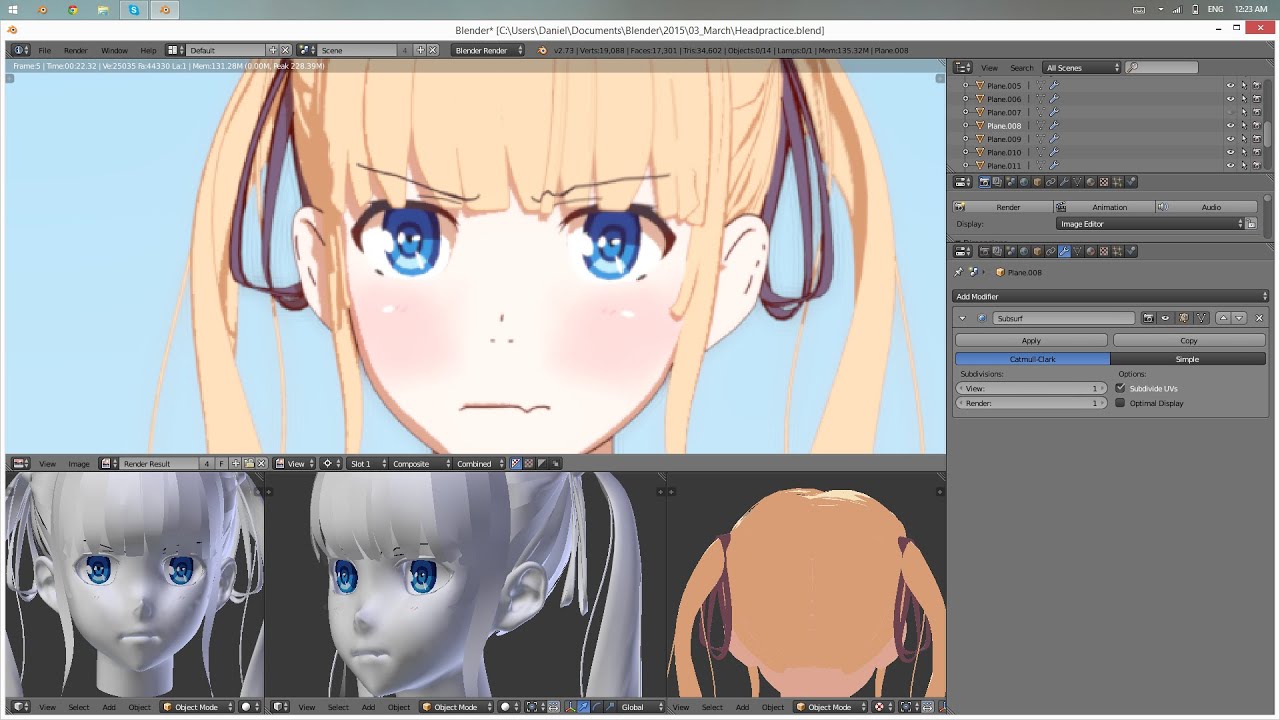 Texturing/Rendering Anime characters in Blender [Tutorial]