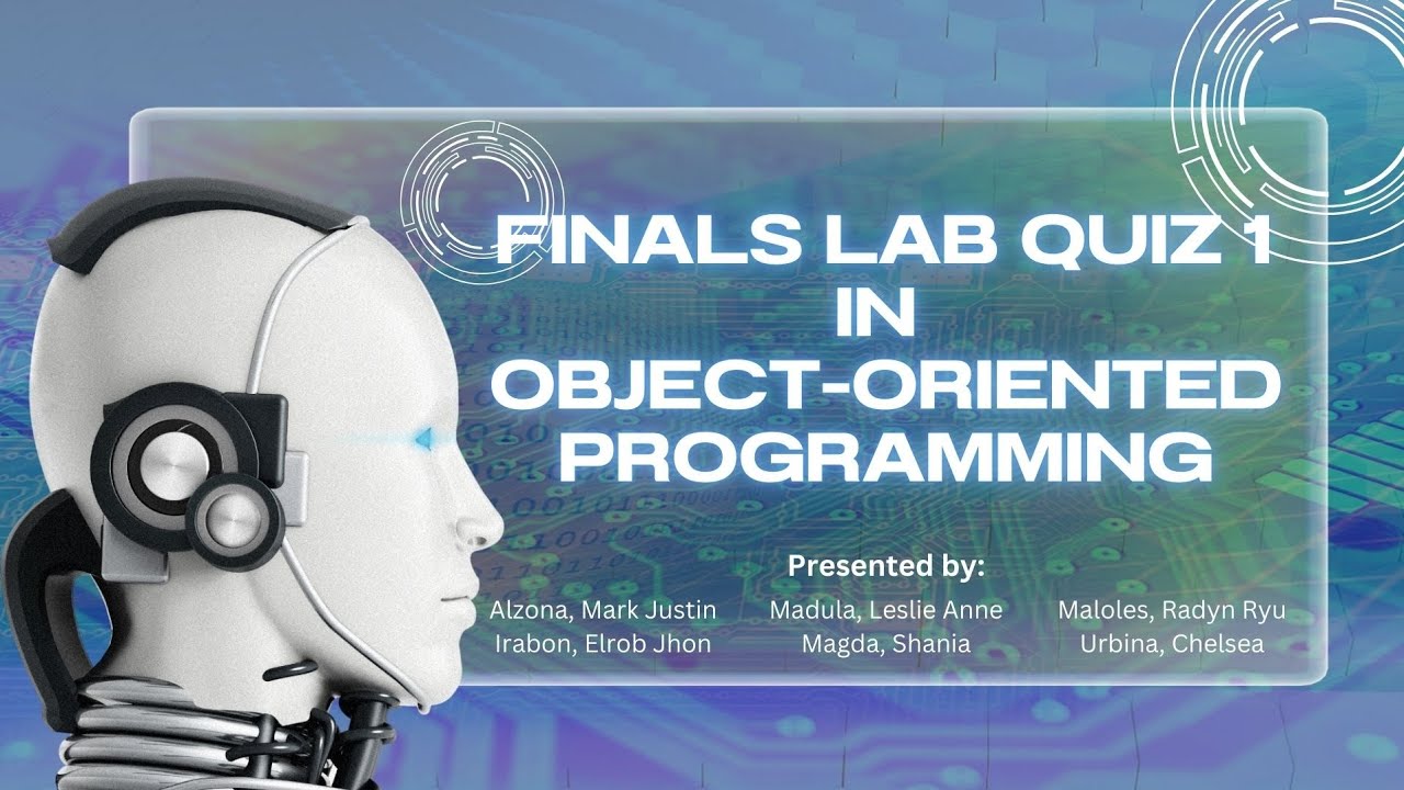 FINALS LAB QUIZ 1 || OBJECTED ORIENTED PROGRAMMING