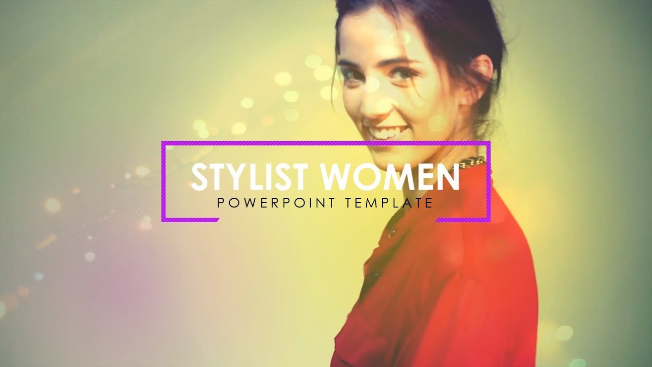 Stylist Women PowerPoint Template - PowerPoint 2017