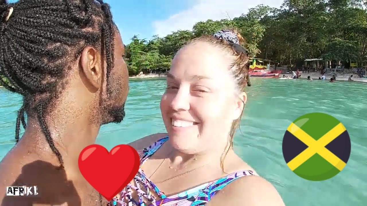 Jamaican Beach Packed With People | Winifred Beach | Interracial Couple