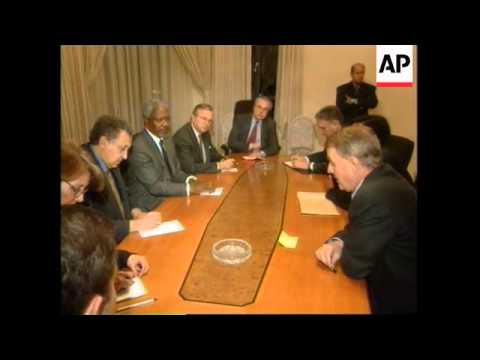 Iraq - Kofi Annan meets Tariq Aziz