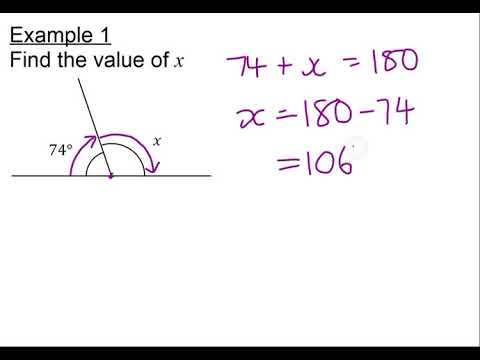 Angles that sum to half of a full turn
