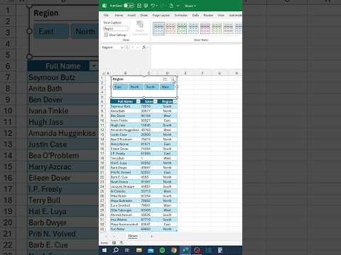 Slicers in Excel‼️ #excel