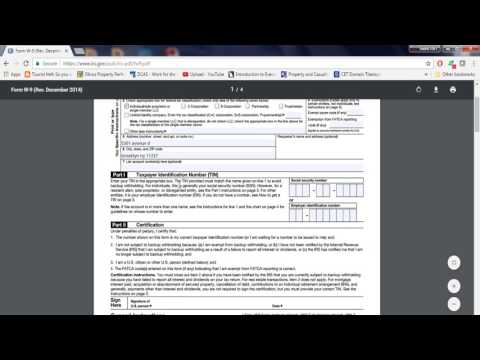 HOW TO FILL OUT W 9 IRS