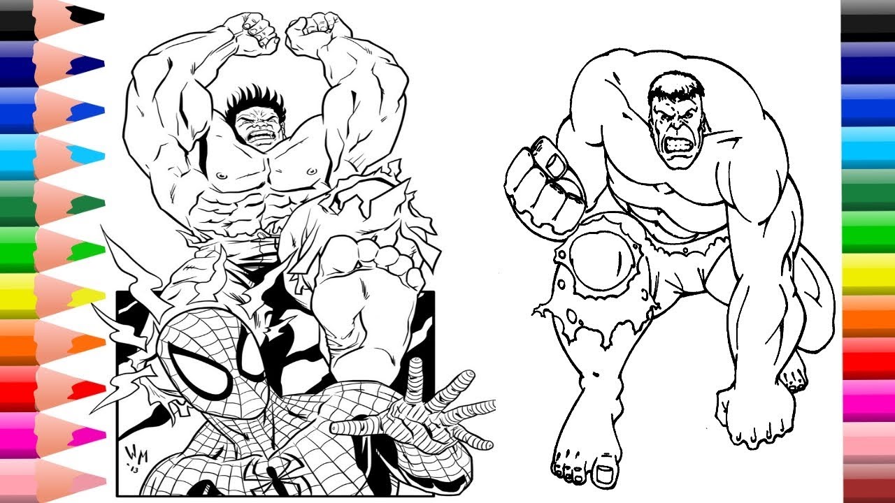 Hulk Coloring Page for kids |  Hulk Colouring Book | Hulk Colors