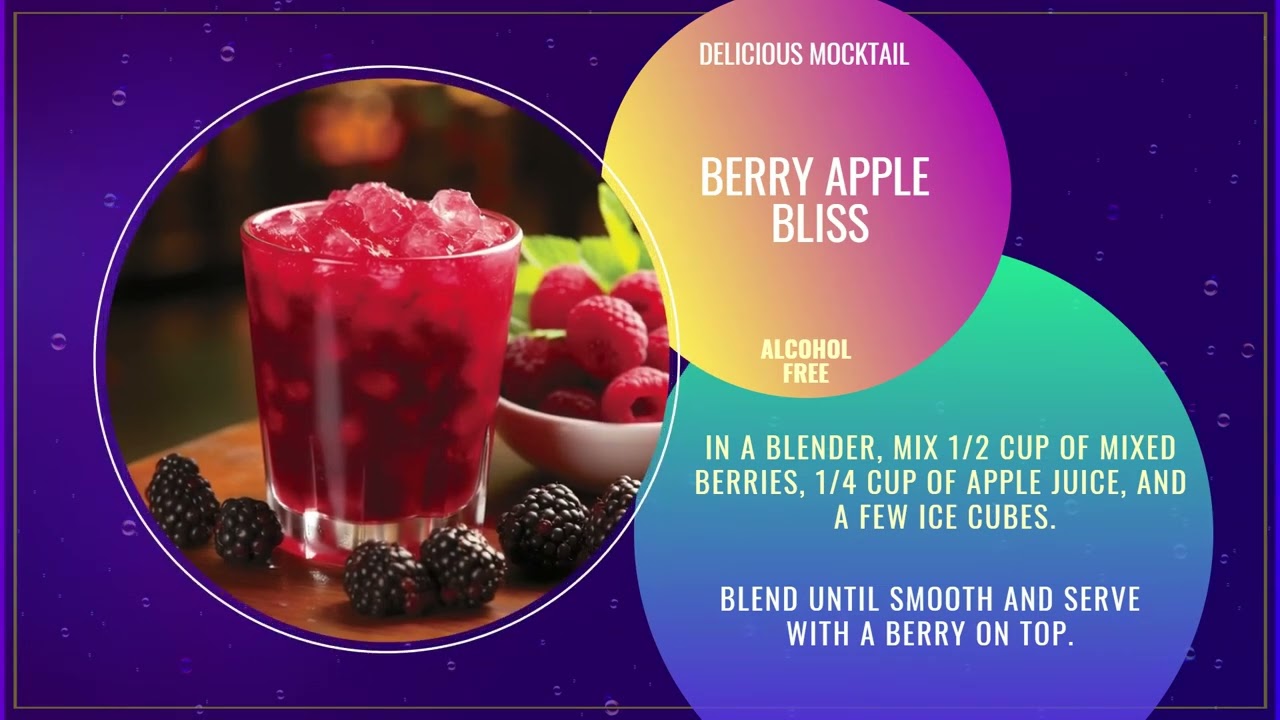 Berry Apple Bliss Mocktail Recipe - A Burst of Fruity Delight!