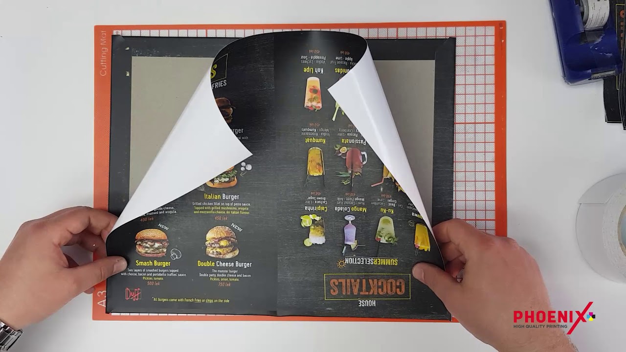 Personalized Hard Cover Menu