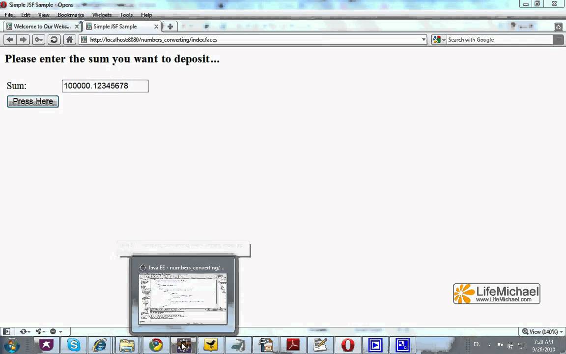JSF Date & Time Converting