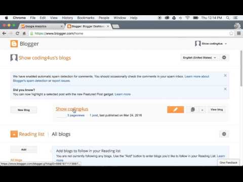 How can I set up Google Analytics for my Blogspot Blog?