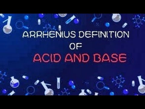 ARRHENIUS DEFINITION OF ACID AND BASE