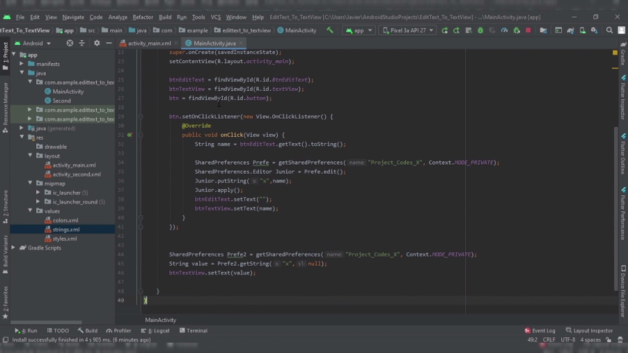Using SharedPreferences in Android Studio (Programmed with Java)