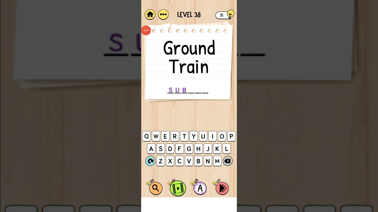Brain Test Tricky Words Level 38