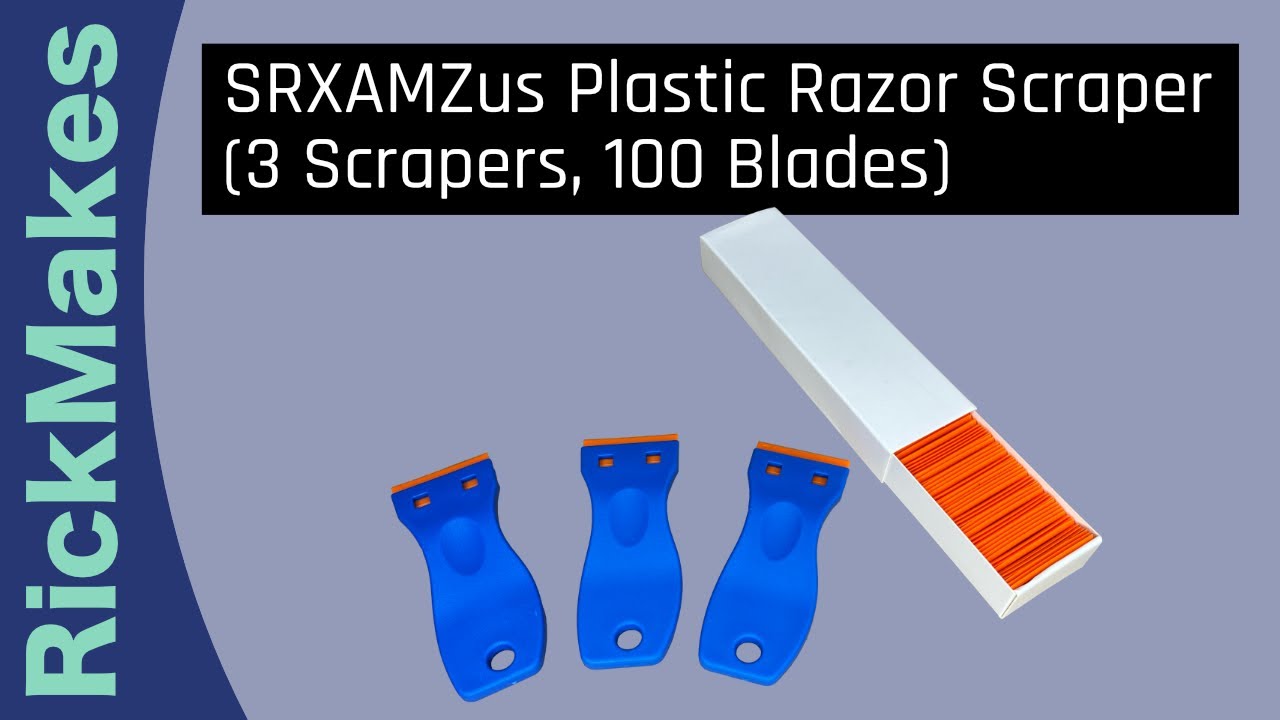 SRXAMZus Plastic Razor Scraper (3 Scrapers, 100 Blades)