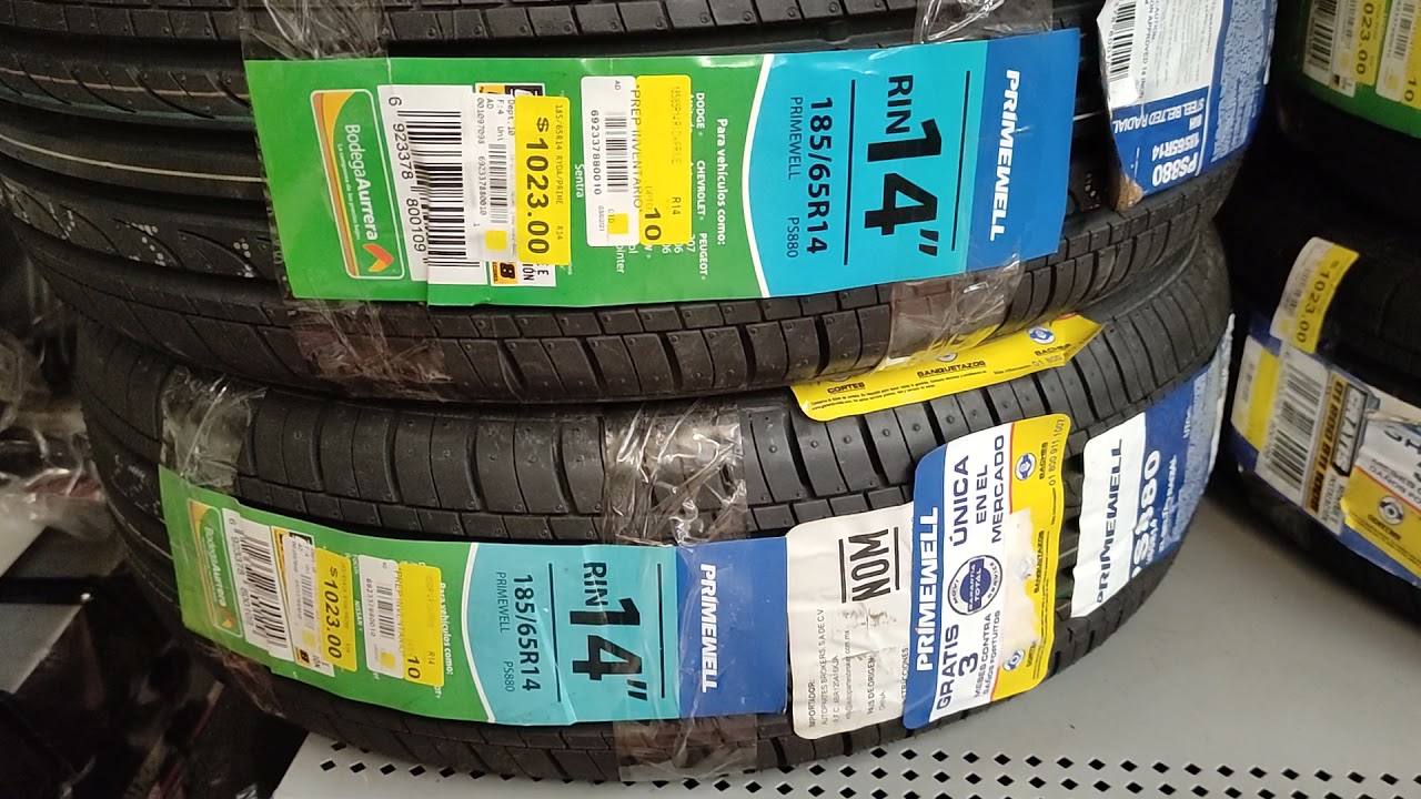 Llantas de Bodega Aurrera y Walmart