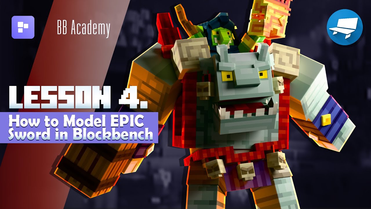 How to Model EPIC Sword in Blockbench | Blockbench Course