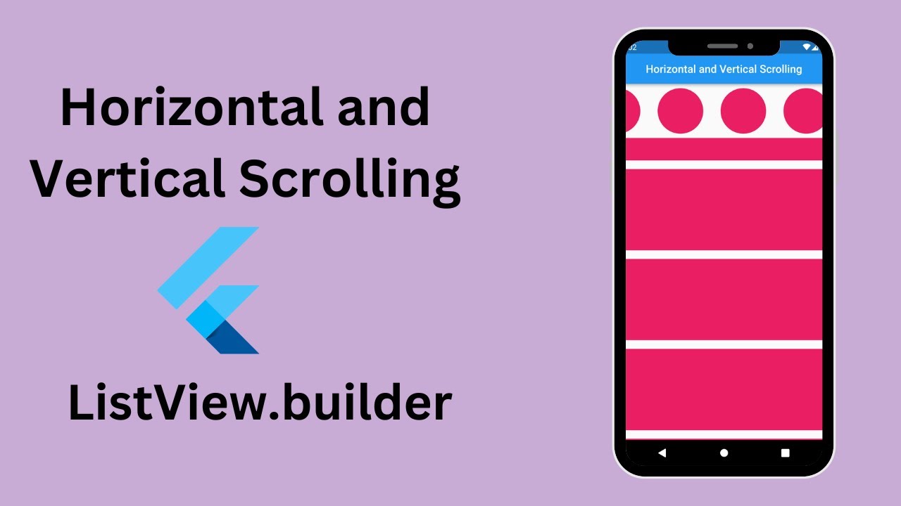 Flutter Horizontal and Vertical Scroll| Horizontal scrolling in flutter || ListView builder flutter