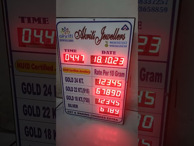 Gold Silver Rate Display - Gold Rate Display Board Manufacturer from ...