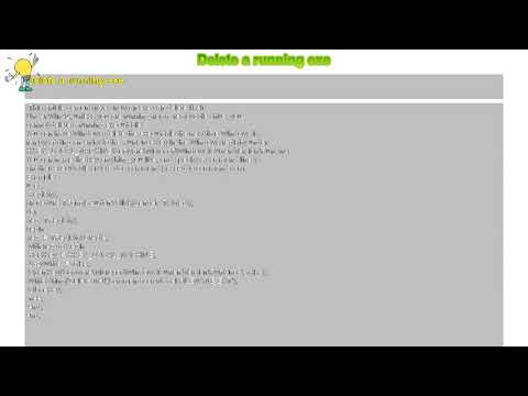 How to : Delete a running exe