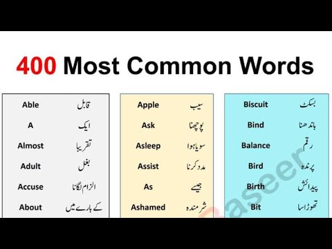 words meaning in english | urdu to english words meaning | common vocabulary in english