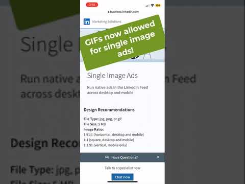 GIFs Now Eligible for LinkedIn Single Image Ads #Shorts