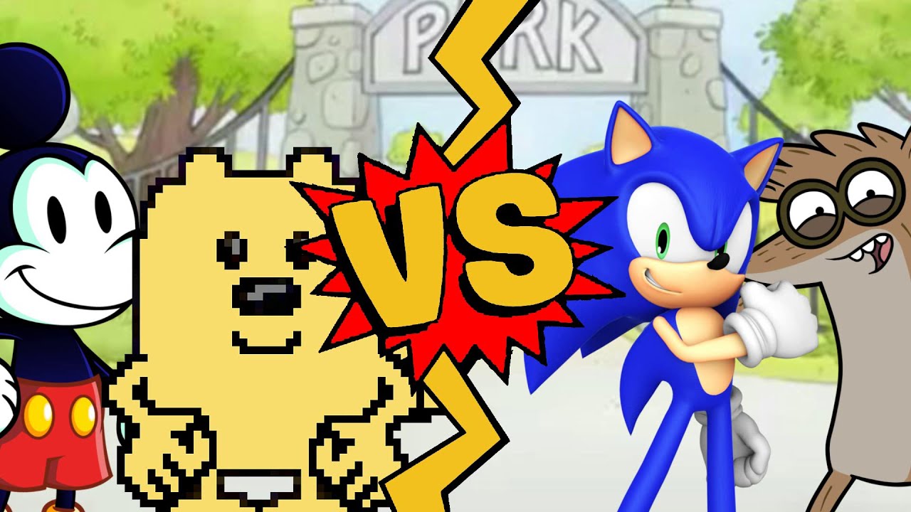 M.U.G.E.N. Battles | Wubbzy/Mickey Mouse vs Sonic/Rigby