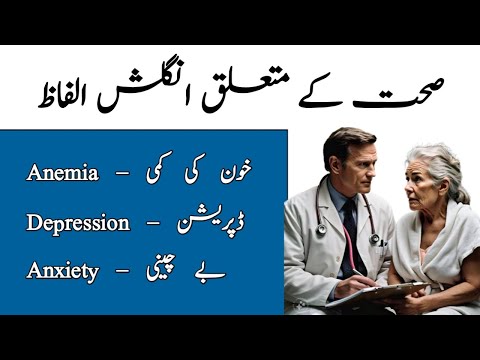 Vocabulary words for health with meaning in Urdu @EnglishwithSaima