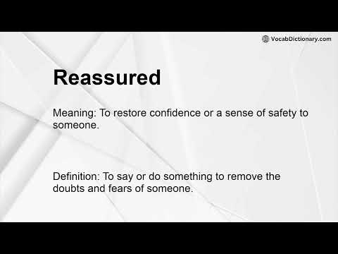 Reassured Meaning