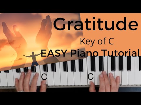 Gratitude -Brandon Lake (Key of C)//EASY Piano Tutorial