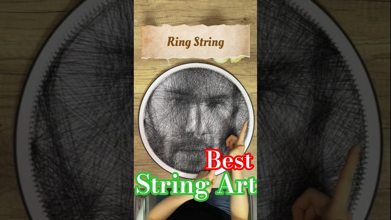 Customized Thread Portrait Art/String Art Portrait Thread Art/World Best String Art #shorts #art
