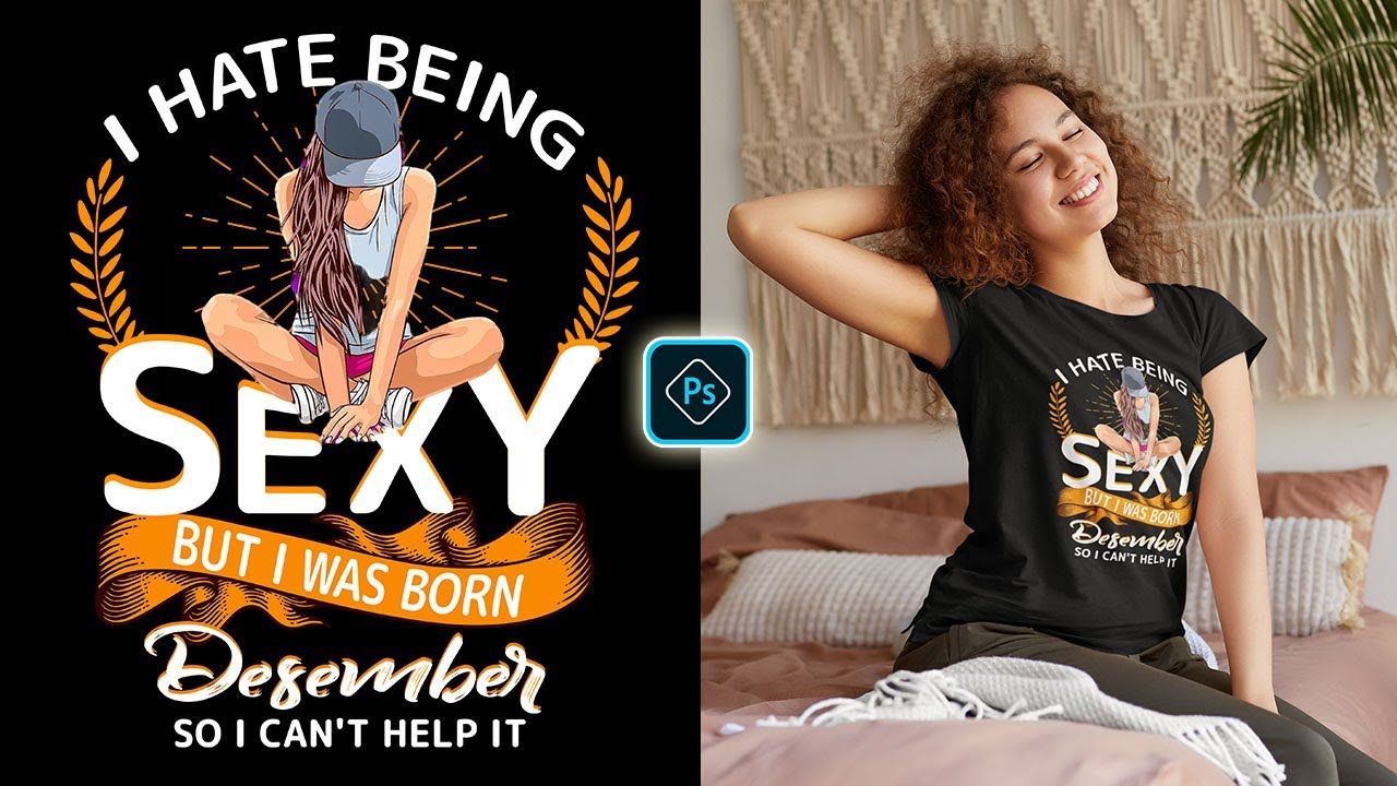 Born December T-Shirt Design Zazzle In Photoshop Tutorial