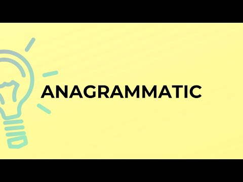 What is the meaning of the word ANAGRAMMATIC?