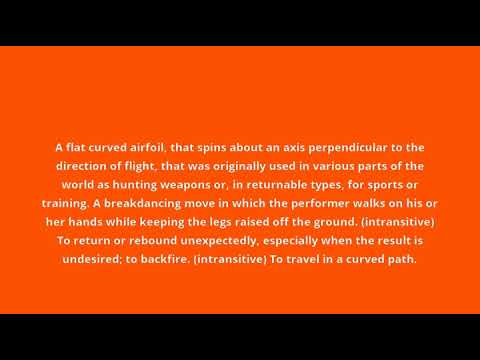 what is the meaning of boomerang.