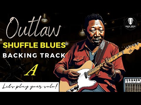 OUTLAW Shuffle Blues backing track - Jam in A