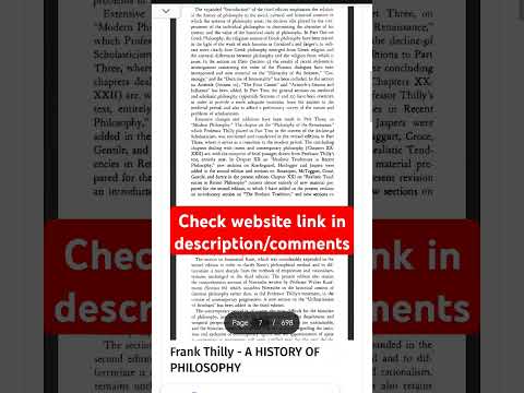 A history of Philosophy Frank Thilly pdf free download -Western Philosophy Books read download