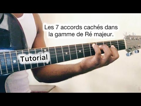 RE - MI - FA# - SOL - LA - SI - DO# - RE "Guitar Lesson" (Chords progression) for beginners