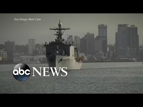 Two large warships narrowly avoid collision in San Diego Bay