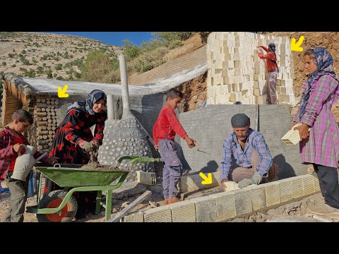 Efforts to build and equip a nomadic mother's shelter in the mountains
