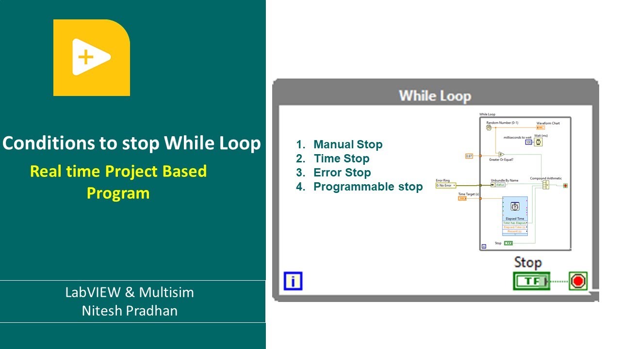 Conditions to Stop While Loop| LabVIEW Programming | #labview #programming #projects