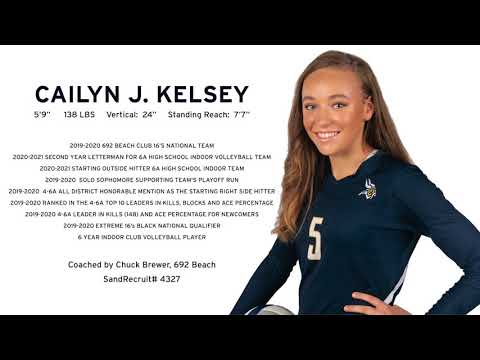 Cailyn K. Beach Volleyball Defense Highlight Clip - Summer 2020