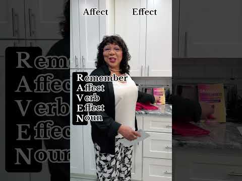 Affect or Effect The trick is to remember RAVEN.