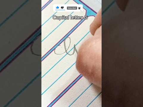 How to write in cursive capital letter G|Cursive Writing for beginner | Cursive handwriting practice